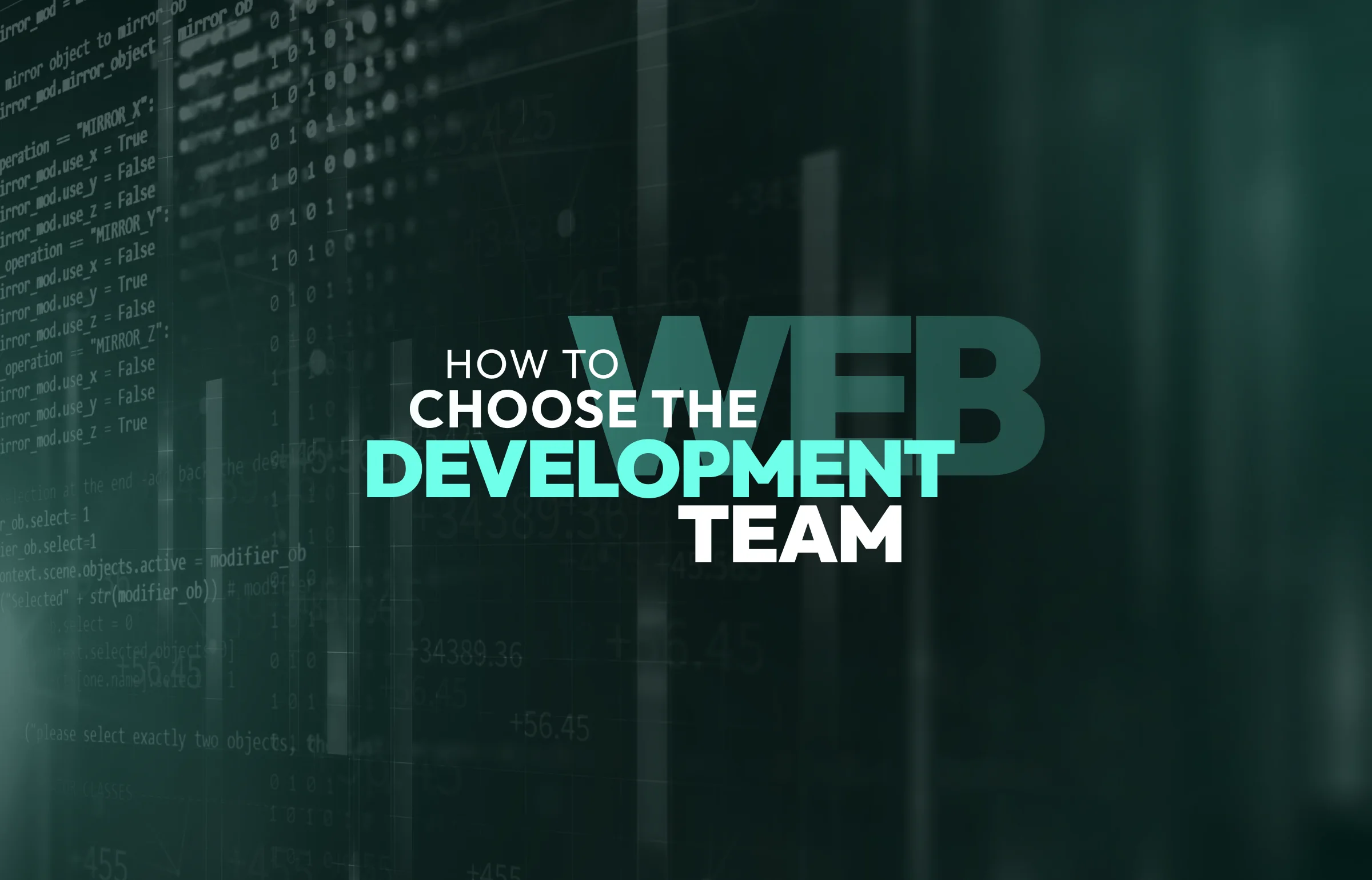 How to Choose a Web Development Team | SapientPro